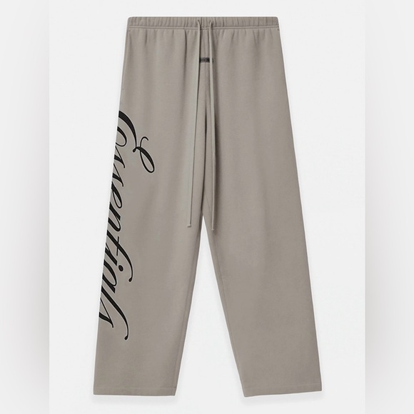 Essentials | Pants | Essentials Smoke Grey Script Logo Lounge Fleece ...